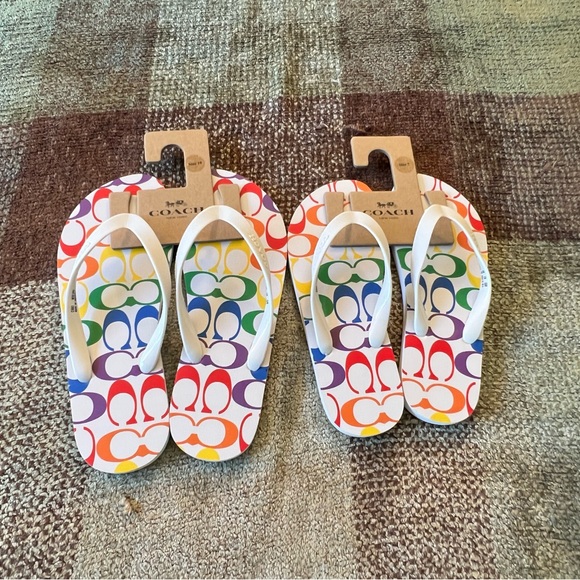 Coach | Shoes | Nwt Coach Signature Flip Flops Sz 7 Or | Poshmark